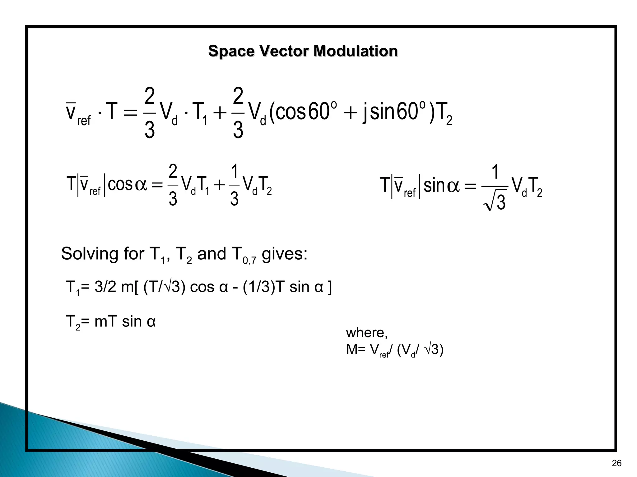 Space Vector Modulation(SVM) Technique for PWM Inverter | PPT