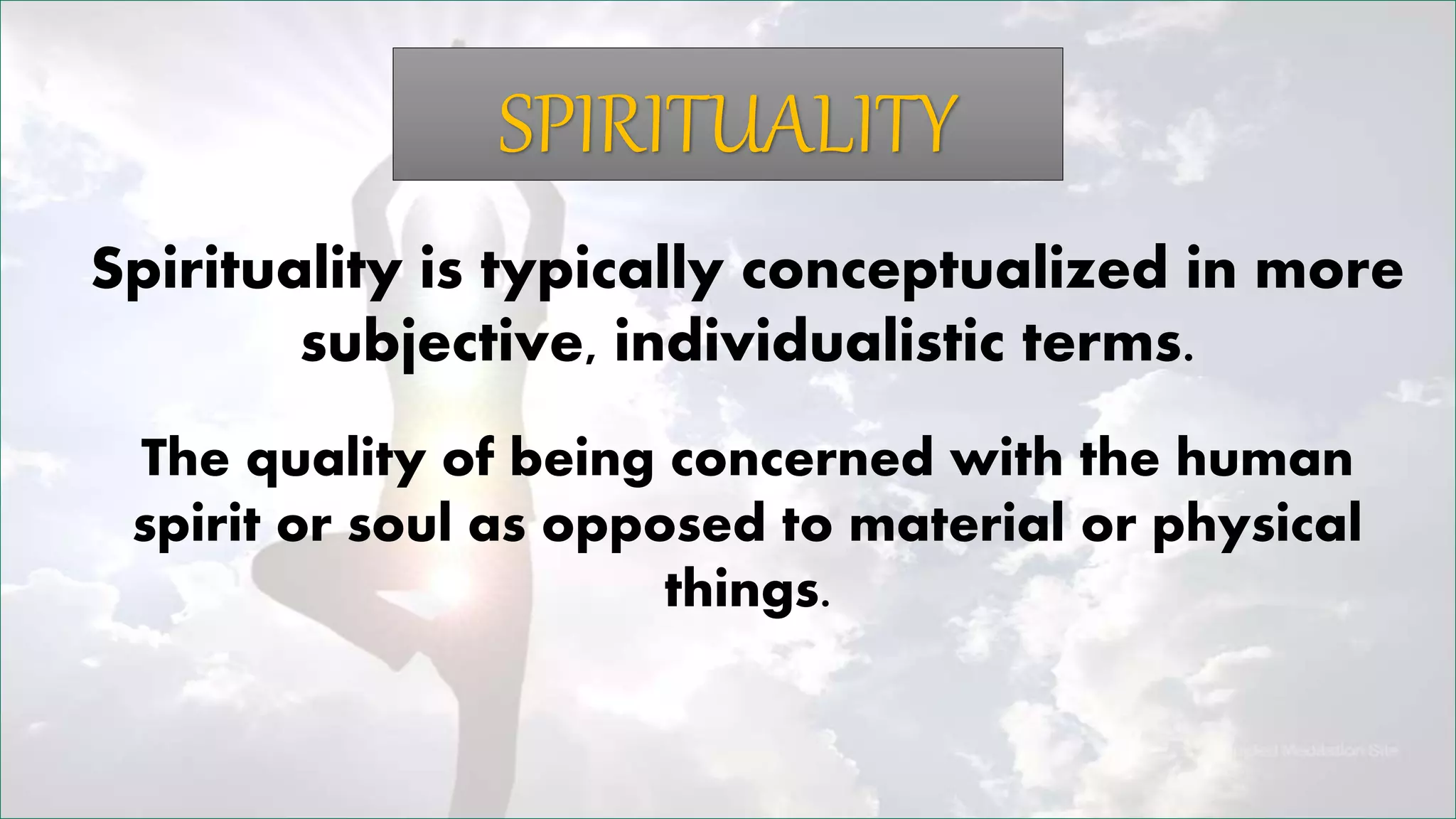 Spirituality vs religion | PPTX