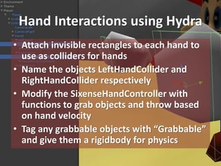 Basic VR Development Tutorial Integrating Oculus Rift and Razer Hydra ...