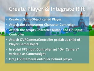Basic VR Development Tutorial Integrating Oculus Rift and Razer Hydra | PPTX
