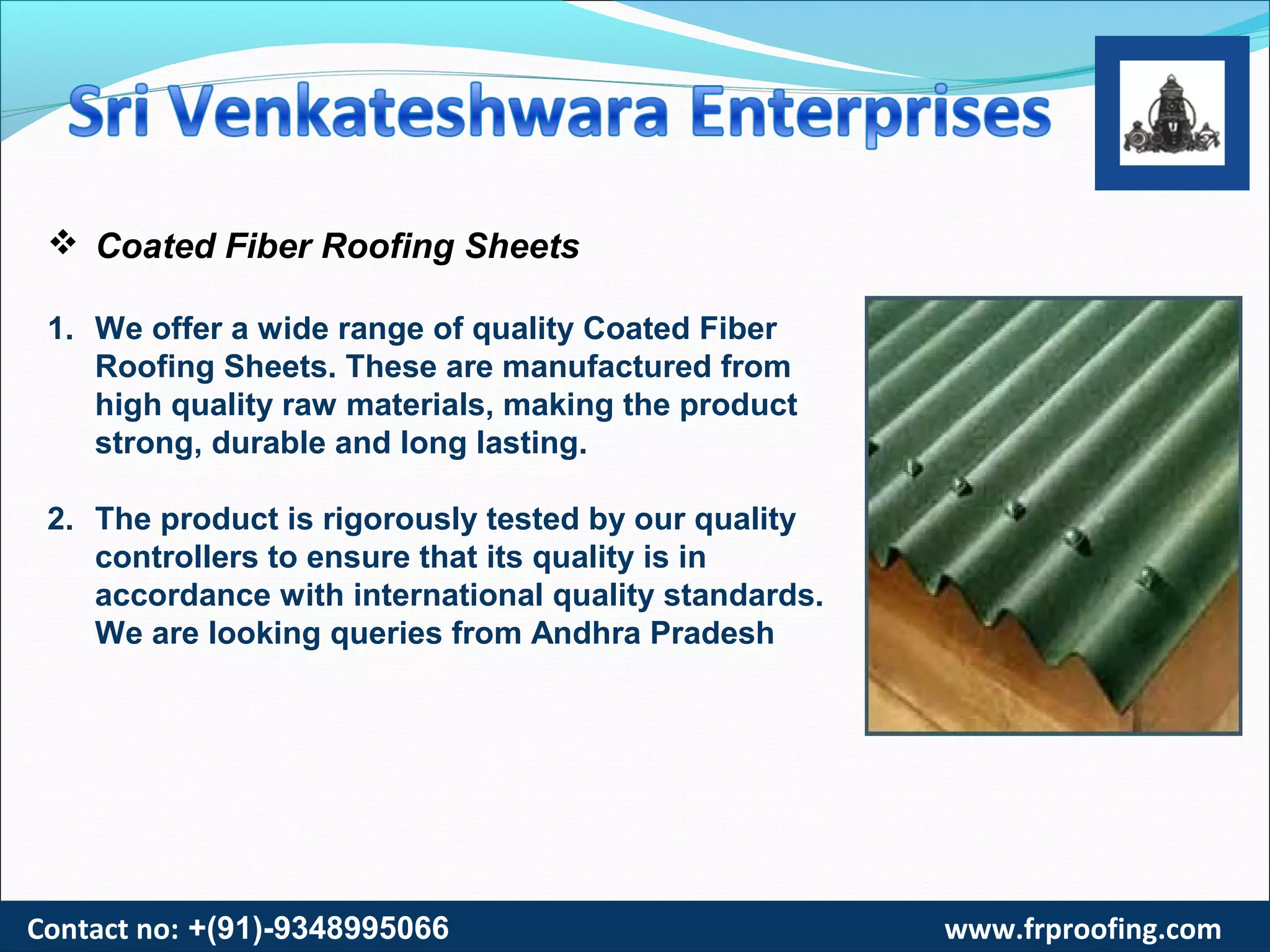 Fiber Roofing Sheets - frproofing | PPT