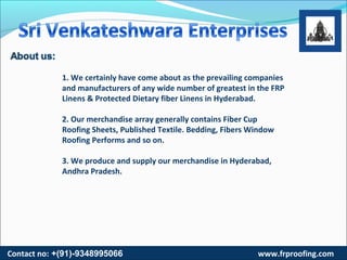 Fiber Roofing Sheets - frproofing | PPT