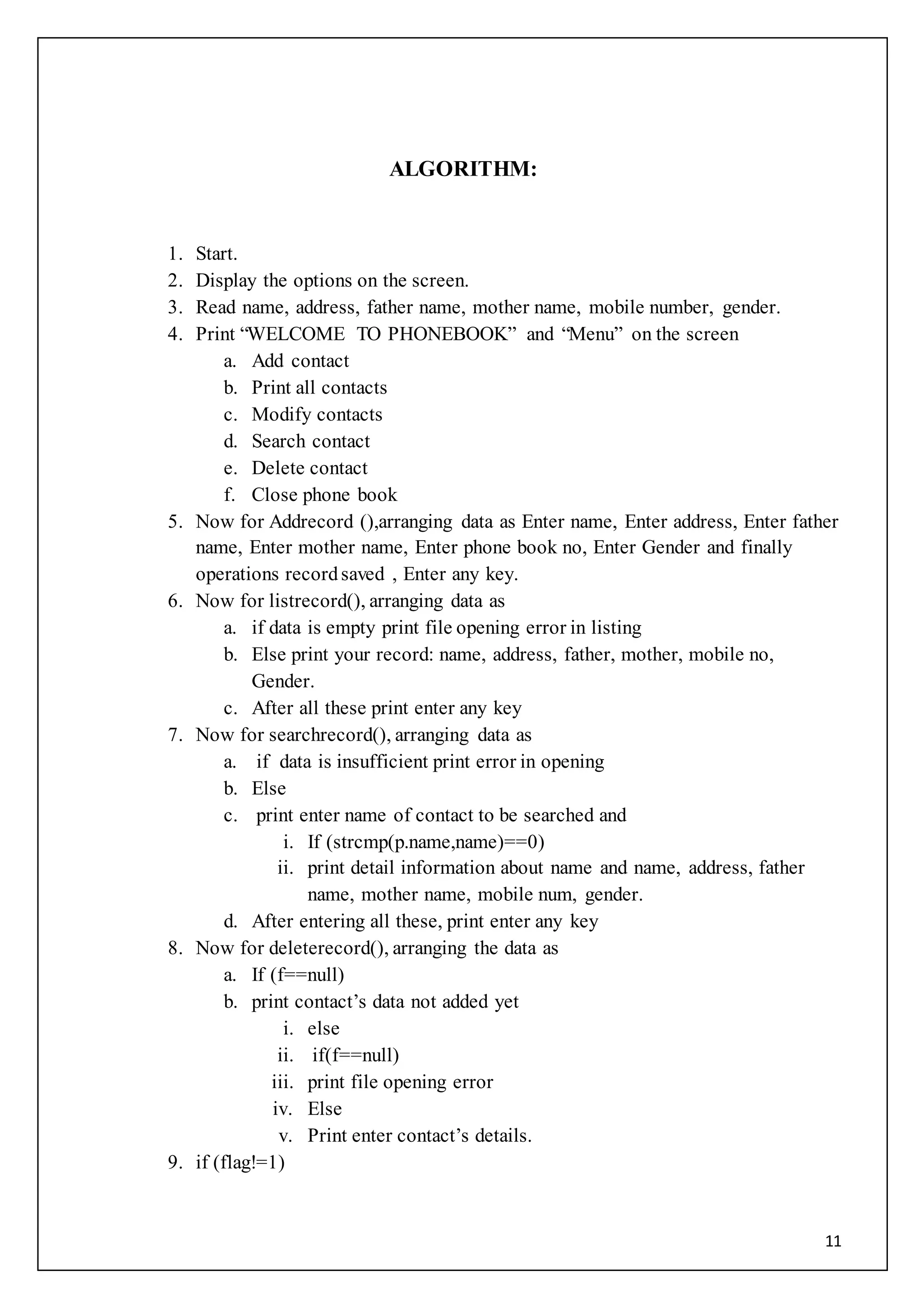 A c program of Phonebook application | DOCX