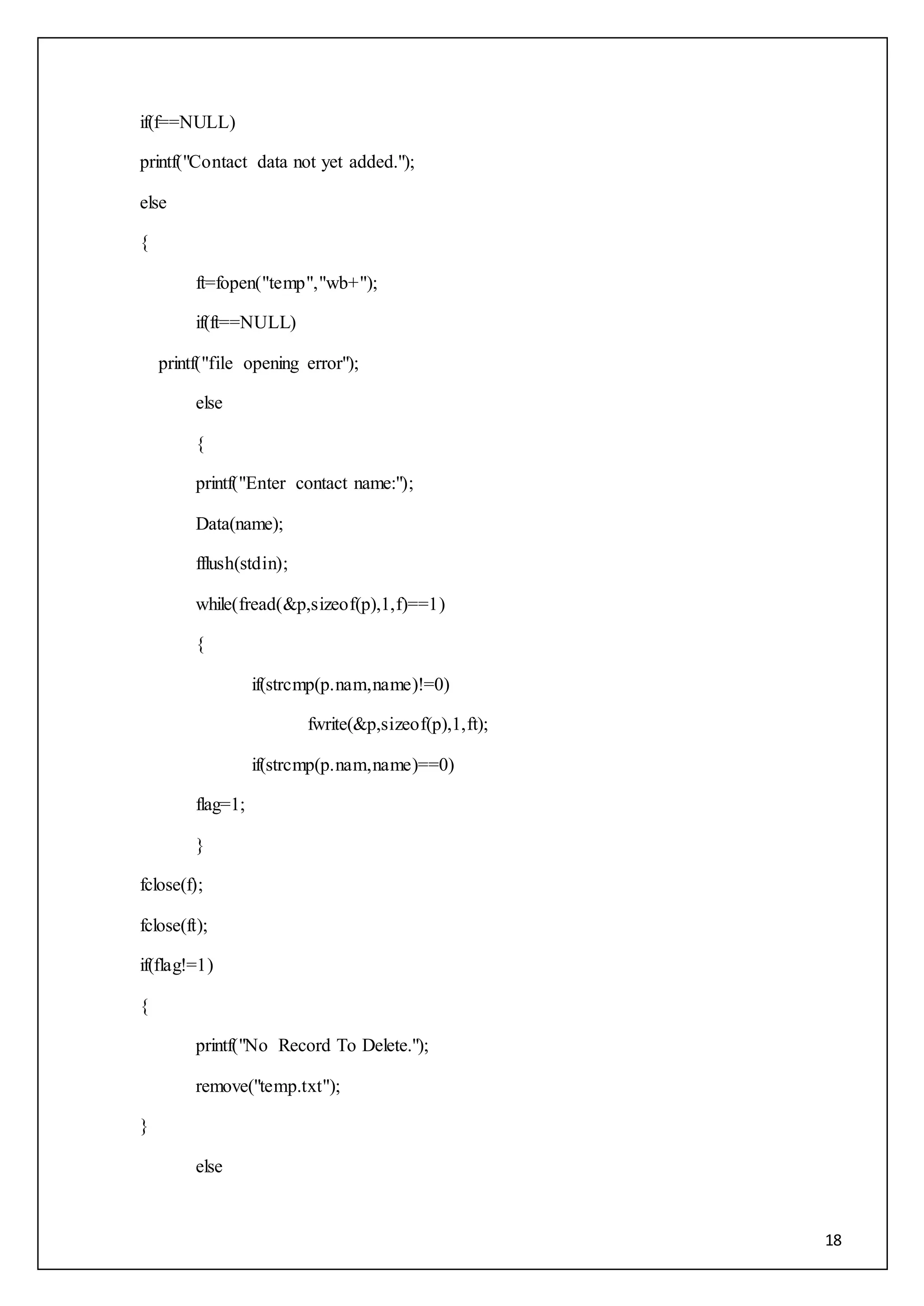 A c program of Phonebook application | DOCX