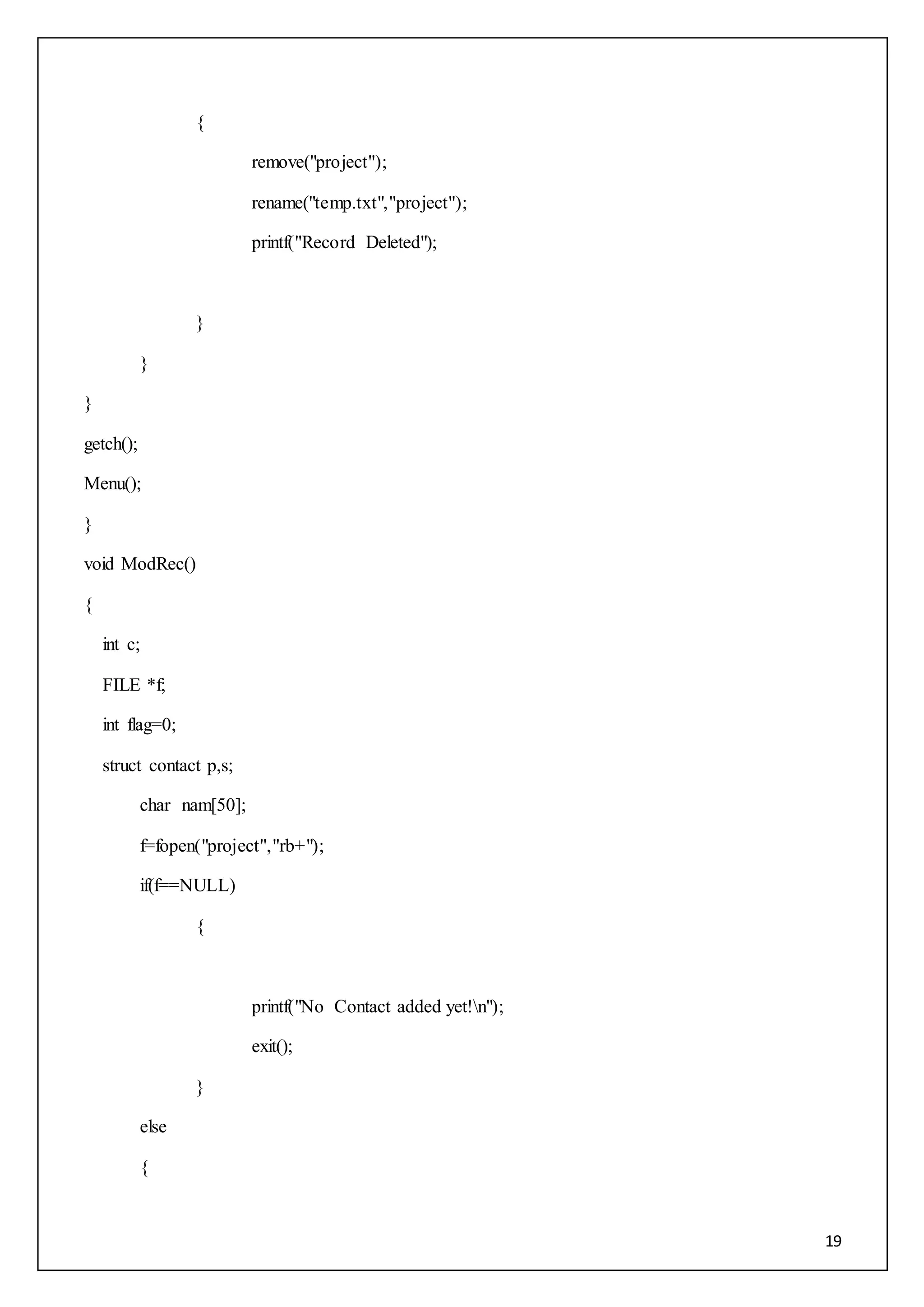 A c program of Phonebook application | DOCX