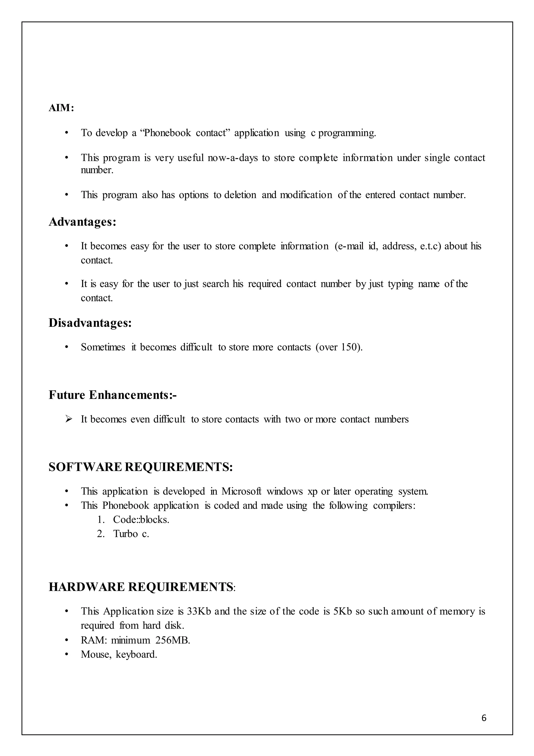 A c program of Phonebook application | DOCX