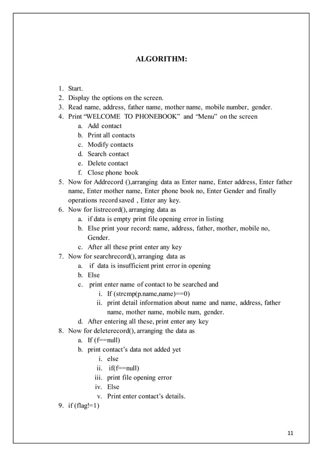 A c program of Phonebook application | DOCX | Operating Systems | Computer Software and Applications