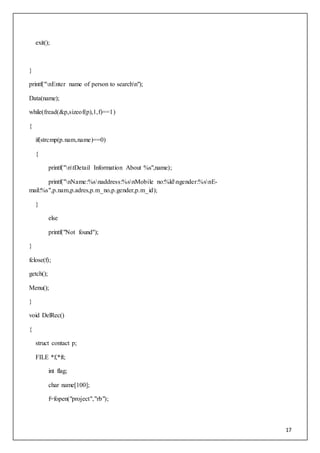 A c program of Phonebook application | DOCX
