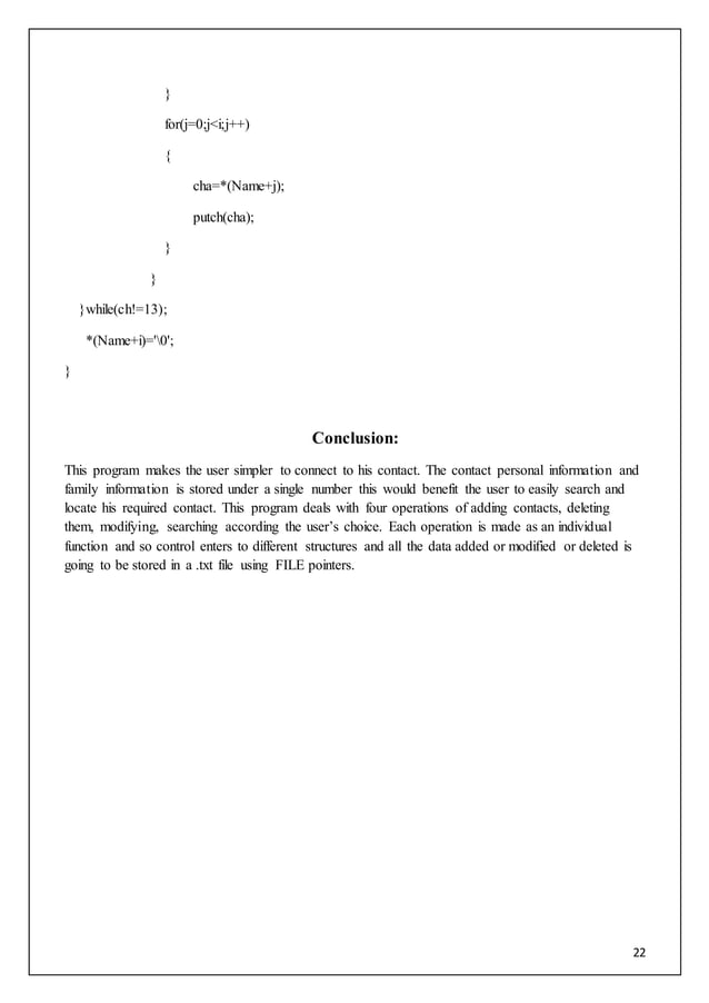 A c program of Phonebook application | DOCX | Operating Systems | Computer Software and Applications