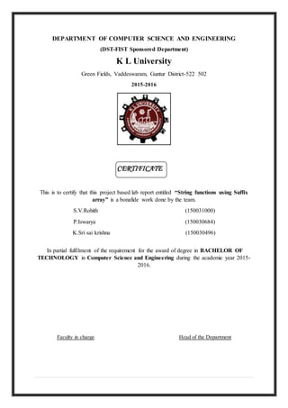 A project on advanced C language | PDF