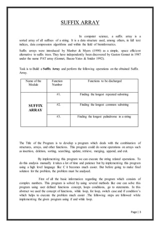 A project on advanced C language | PDF