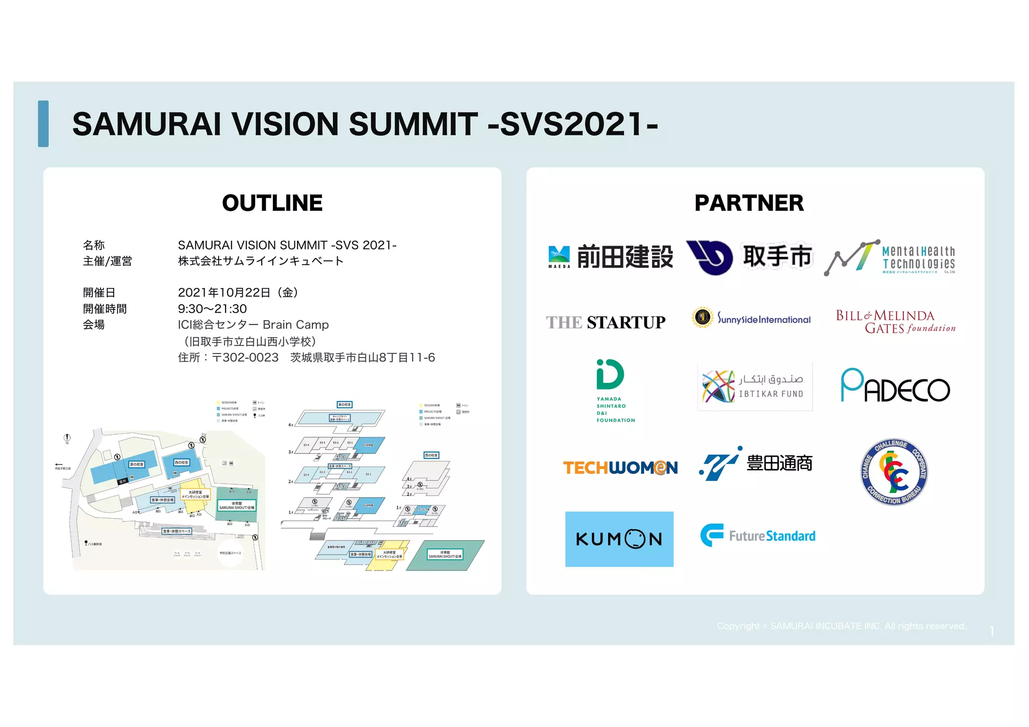 SAMURAI VISION SUMMIT -SVS2021- Final repot | PPT