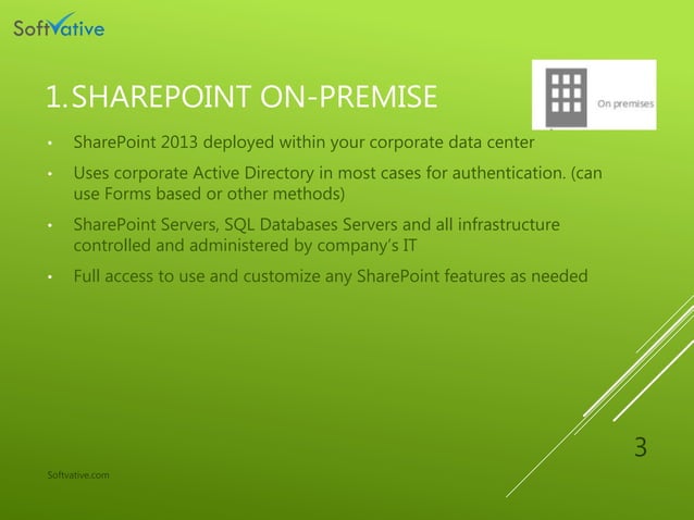 Sharepoint on-premise office365 and hybrid Pros, Cons and Comparison | PPT
