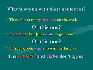 Sv tense agreement | PPT