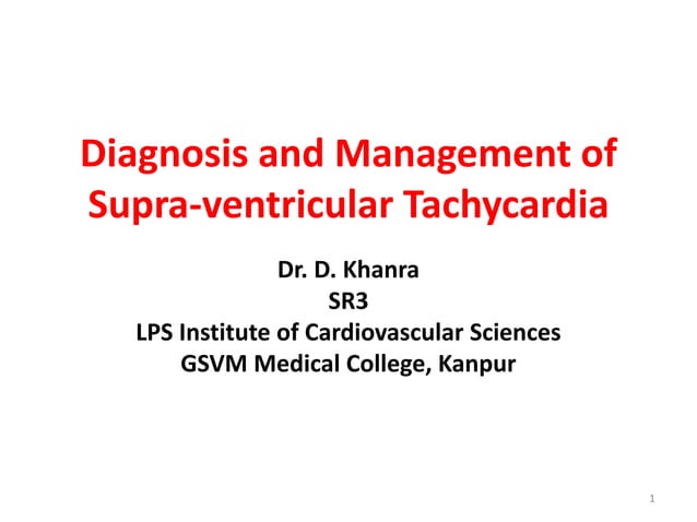 Supraventricular tachycardia: ECG recognition and diagnosis | PPTX