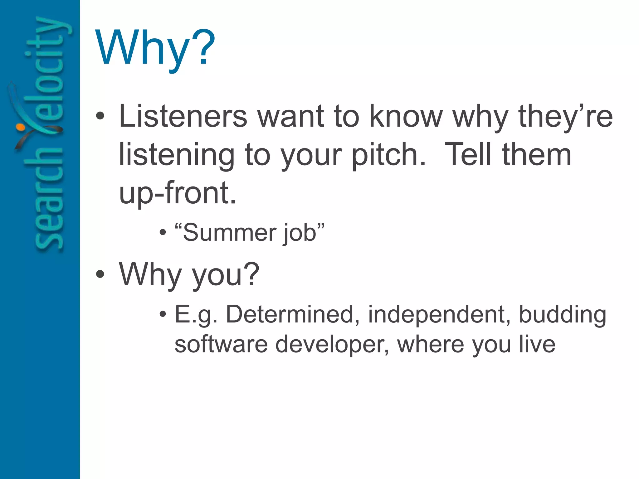 30 Sec Pitch - for High School Students | PPTX