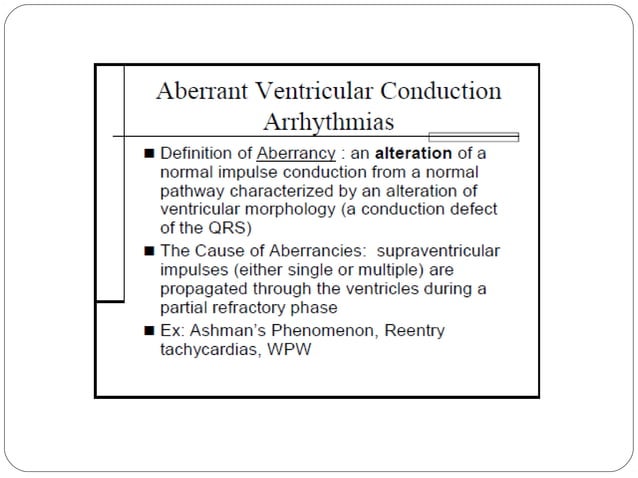supraventricular tachycardia (SVT) with aberrancy | PPT