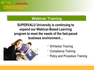 Svu Program Overview 2009 | PPT | Retail Industry | Industries