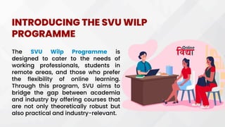 SVU WILP Programme | Shri Venkateshwara University – Online Vidya | PDF