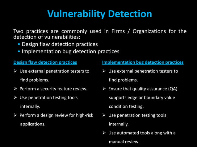 Engineering Security Vulnerability Prevention, Detection, and Response | PPT
