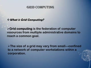 Computing (cloude & grid) & honey pots | PPT