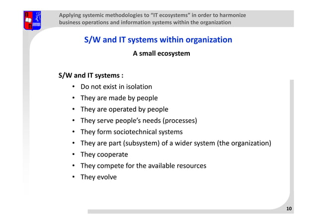 SW ecosystems for Business-IT alignment | PPT | Free Download