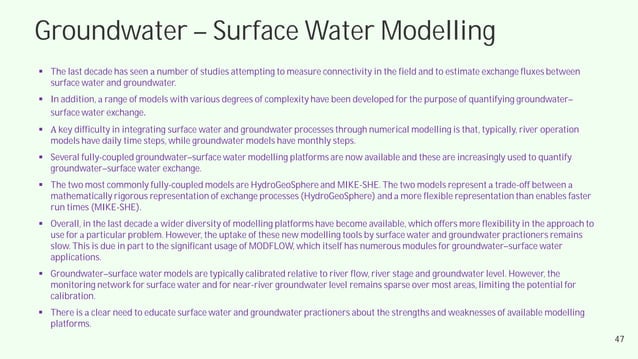 Surface Water and Groundwater Interaction | PDF