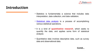 Statistical Data Analysis Service | Statistics Services – Statswork | PPTX