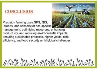 seminar :- PRECISION FARMING AND THEIR TOOLS USE IN AGRICULTURE | PDF