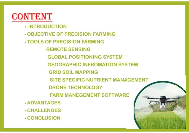 seminar :- PRECISION FARMING AND THEIR TOOLS USE IN AGRICULTURE | PDF