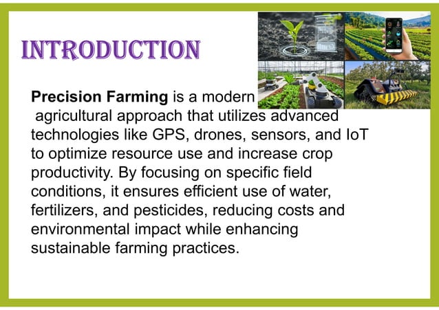 seminar :- PRECISION FARMING AND THEIR TOOLS USE IN AGRICULTURE | PDF