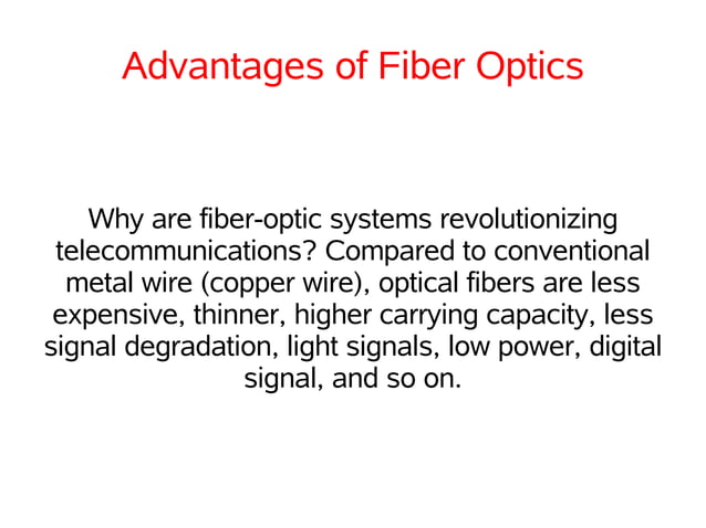 How Fiber Optics Work | PPT