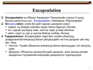 Sw203 Lecture9 Encapsulation | PPS