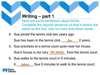 PET for Schools | PPTX | Tennis | Sports