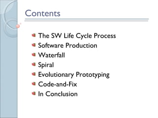 Sw Life Cycles | PPT | Technology & Computing