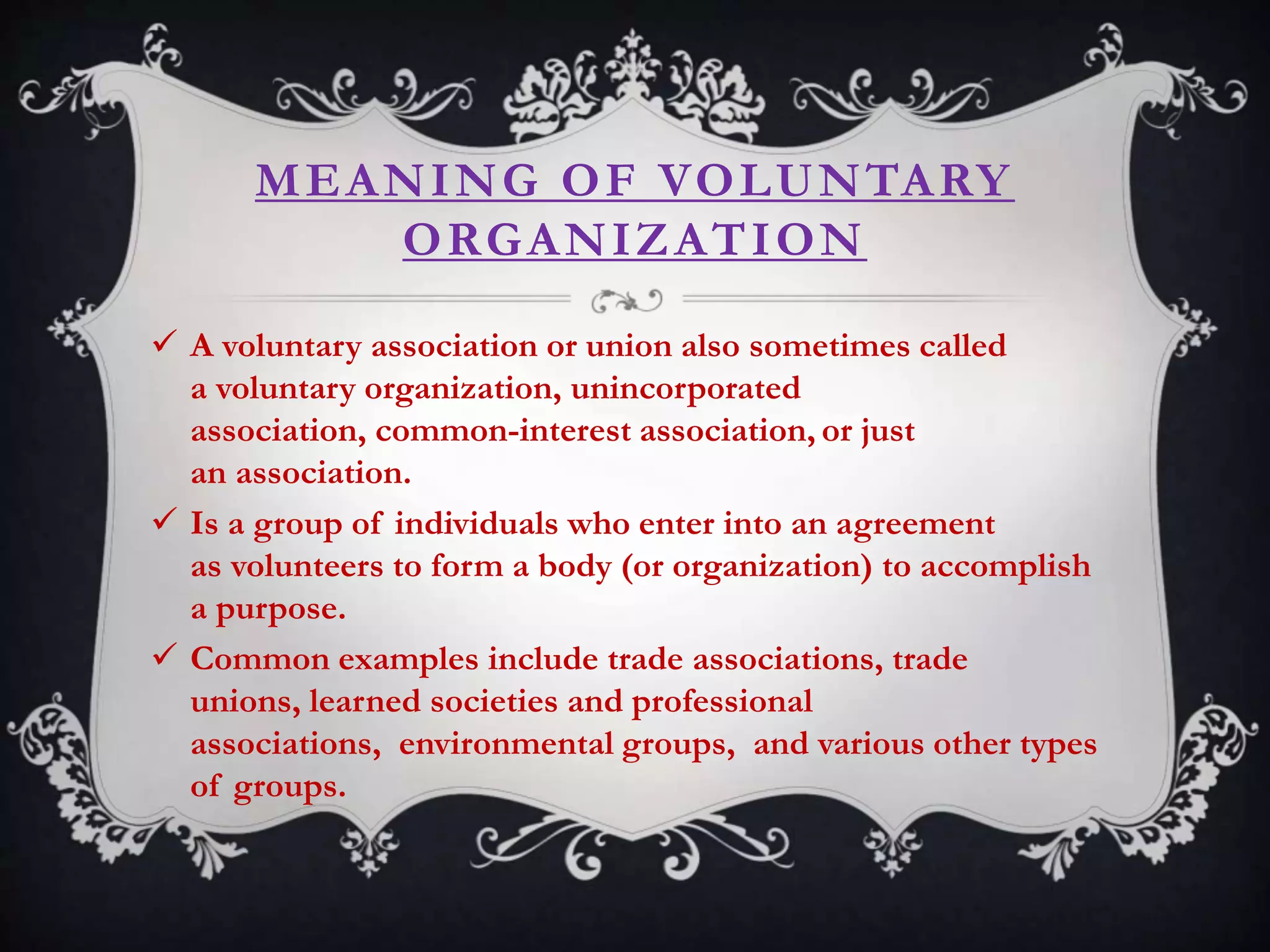 role of voluntary organisation | PPTX