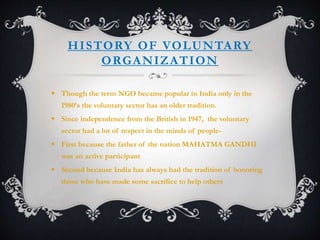 role of voluntary organisation | PPTX