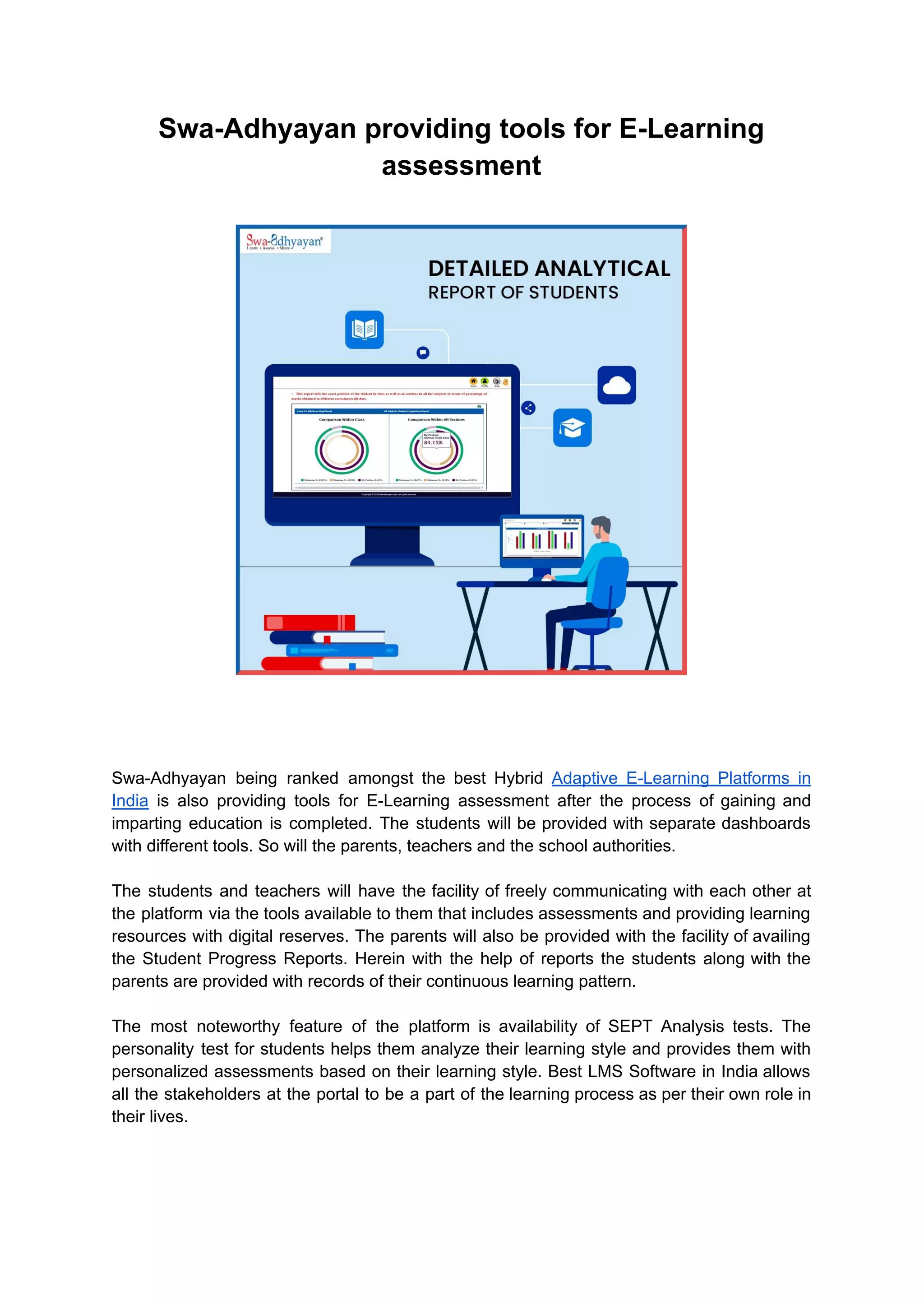 Swa-Adhyayan providing tools for E-Learning assessment.pdf