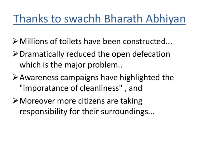 "Swachh Bharat Abhiyan: Clean India Mission" | PPT