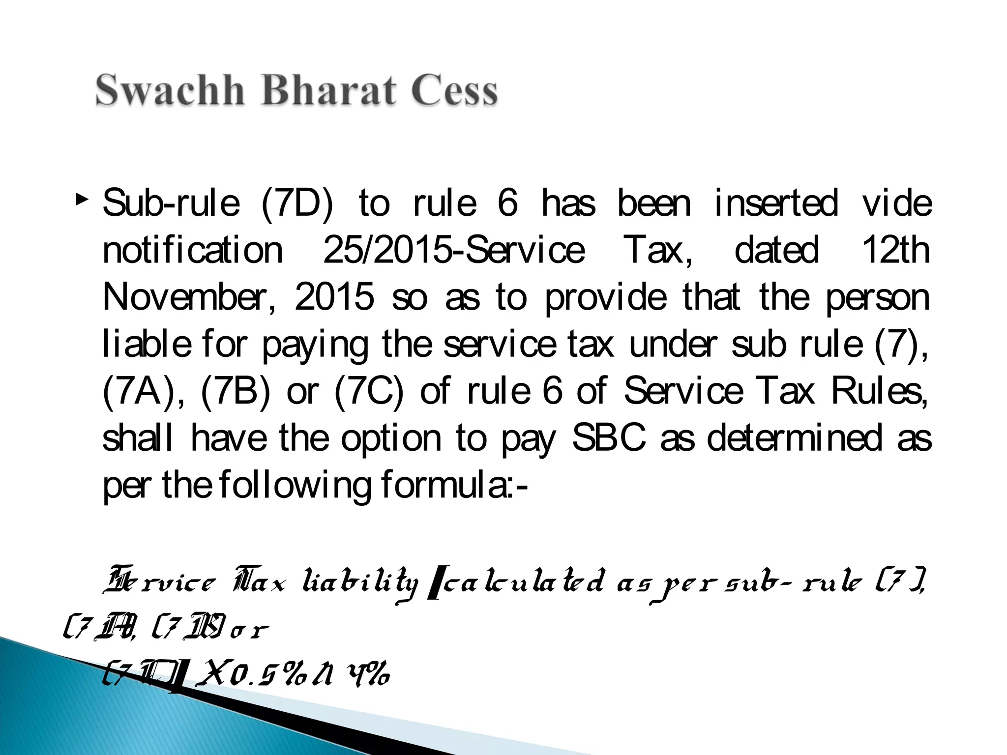 Swachh bharat cess | PPT