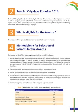 Swachh vidyalay puraskar2016 | PDF