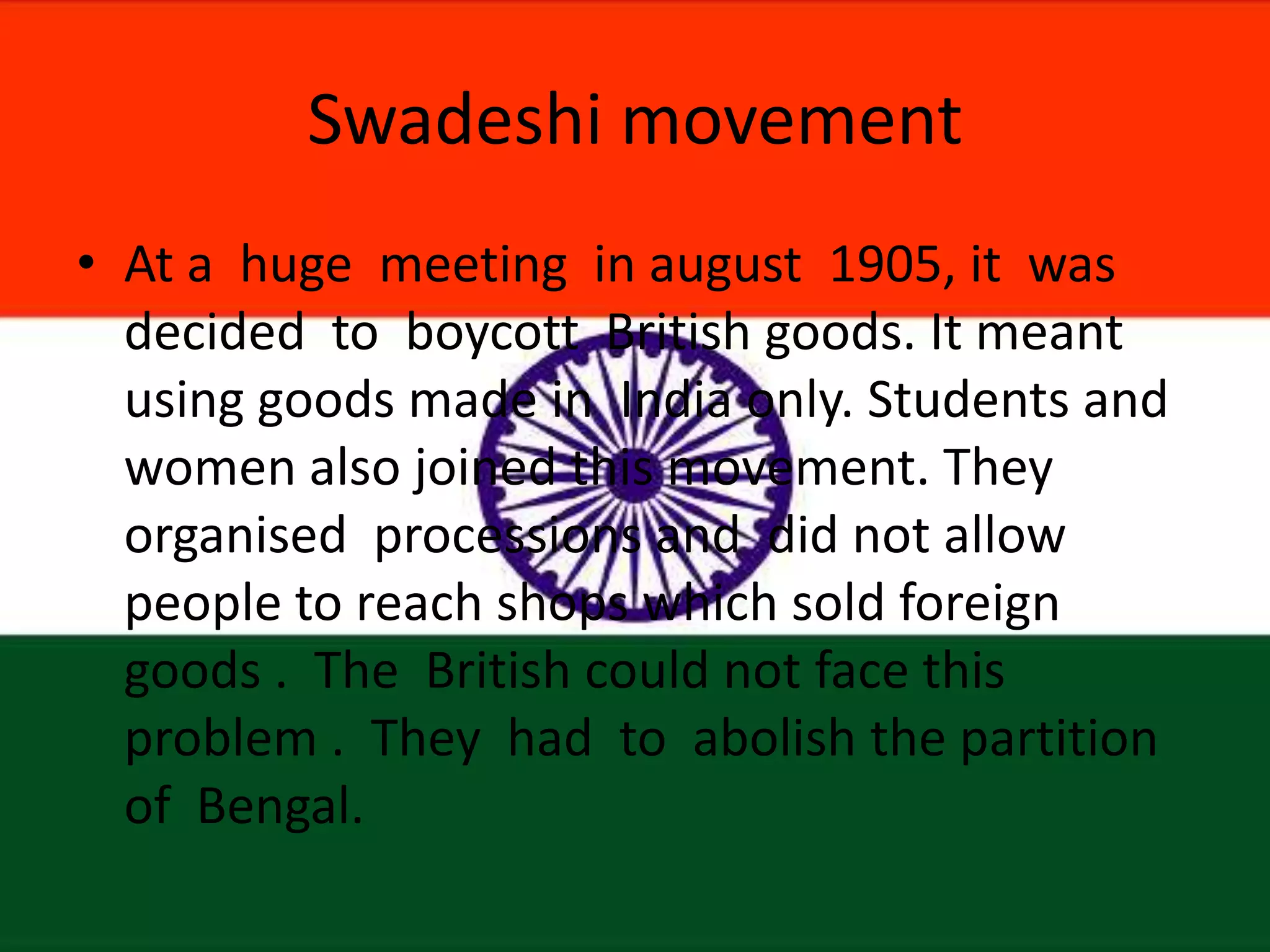 Swadeshi movement | PPTX