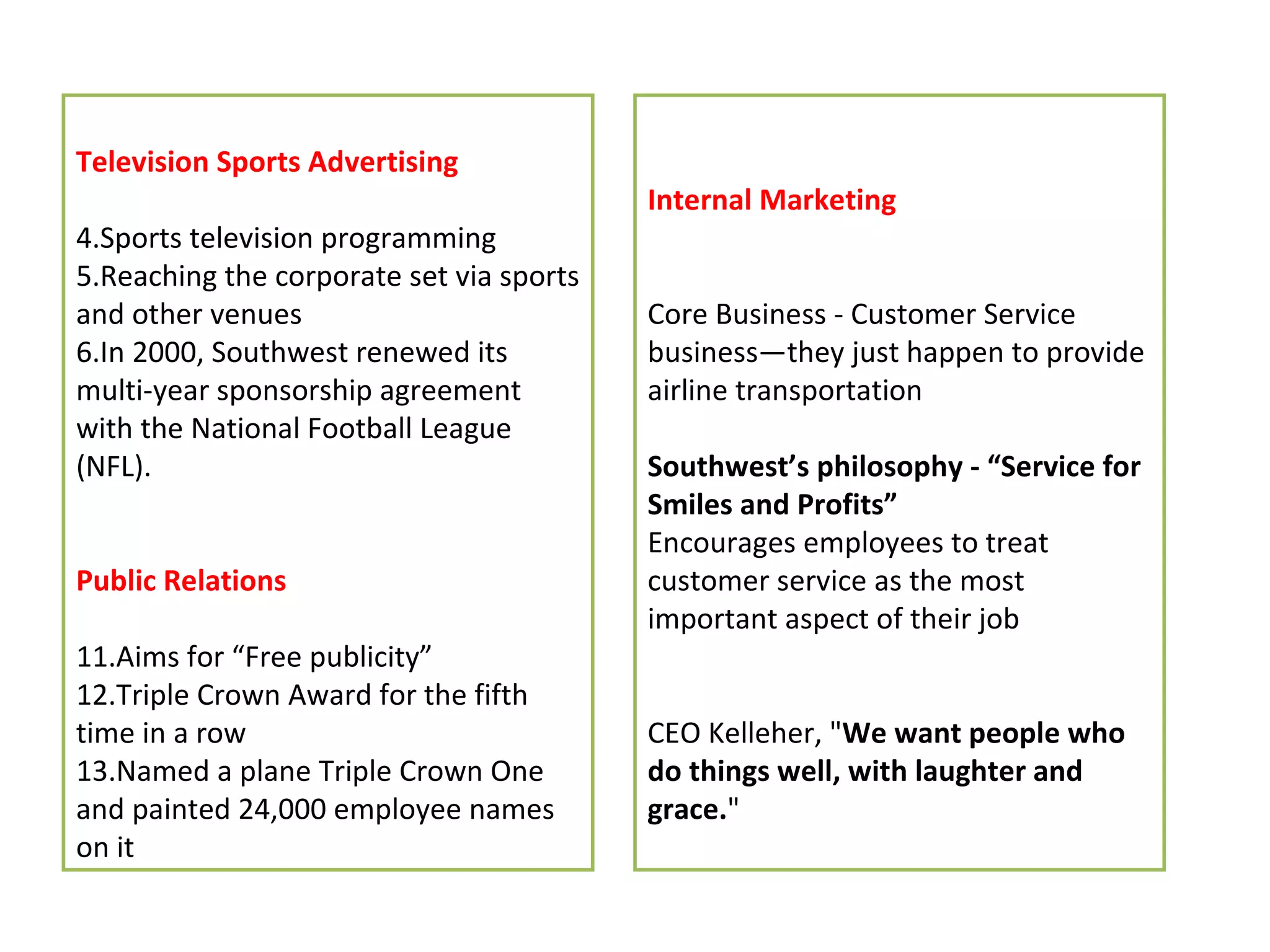 Southwest Airlines : Case Study | PPS