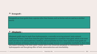 swagatam oral surgery bone graft djlkjsdlfjljl | PPT