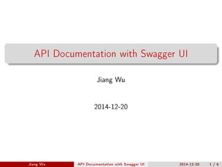 API documentation with Swagger UI(LT) | PPT
