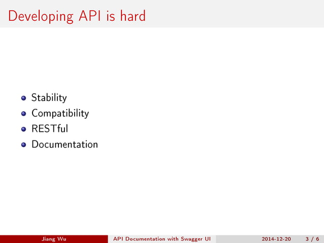 API documentation with Swagger UI(LT) | PPT