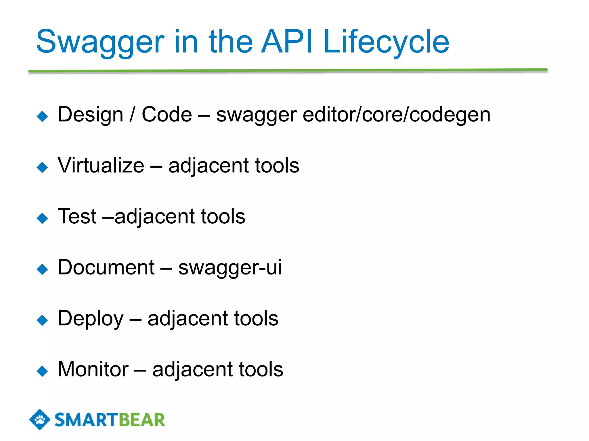 Swagger in the API Lifecycle | PPTX