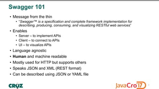 Swagger - Making REST APIs friendlier | PPT