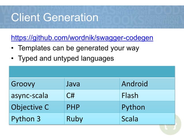 Swagger Apis For Humans And Robots Gluecon Pptx Programming