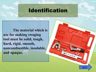 Swaging tools | PPTX